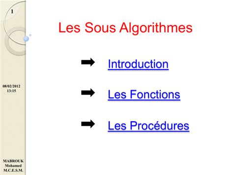 Algorithmes et structures de données
