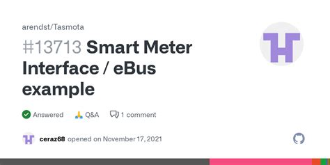 Smart Meter Interface Ebus Example · Arendst Tasmota · Discussion