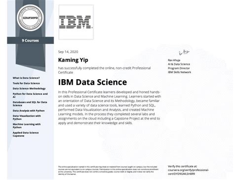 Kaming Yip On Linkedin Coursera Ibmdatascience Datascience