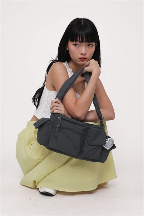 Regular Freddy Cargo Shoulder Bag Dark Grey Shopperboard