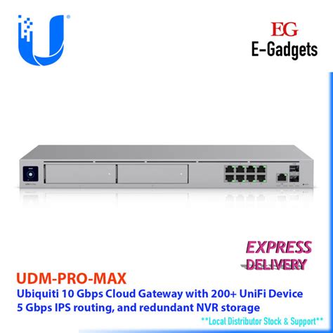 Udm Pro Max Ubiquiti 10gbps Cloud Gateway With 200 Unifi Device 5gbps Ips Routing With