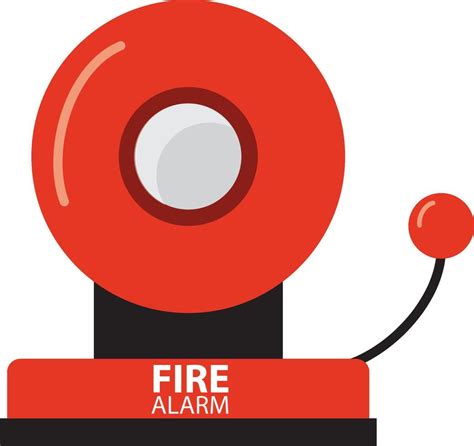 Red Fire Alarm System Signal Device Isolated On White Prevention