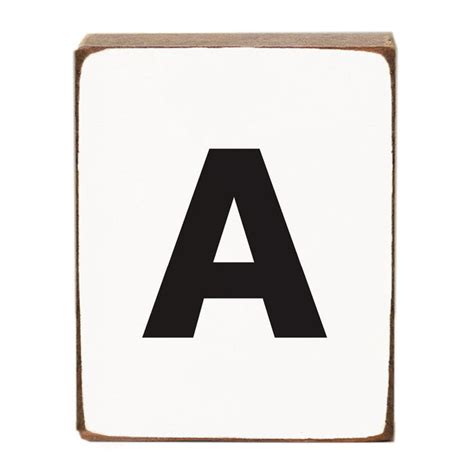 Letter Block Black Block Rustic Marlin