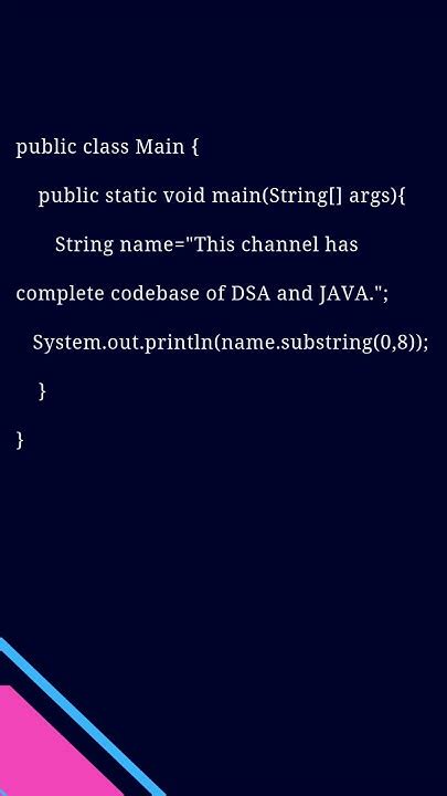 Java Program To Get Substrings From A String Java Youtubeshorts