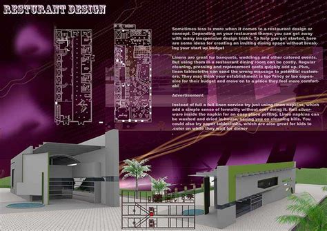 خانه معماری دانلود پروژه طراحی رستوران دو طبقه؛ نقشه سه بعدی شیت
