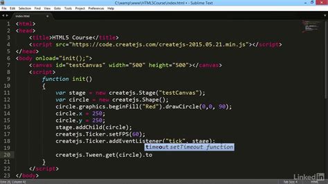 04 Tweening Objects Using Tweenjs Youtube