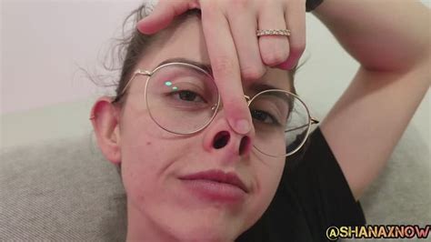 Fetish Nose Pinching Nostrils Face Fetish Teeth Eyeglasses Shanaxnow