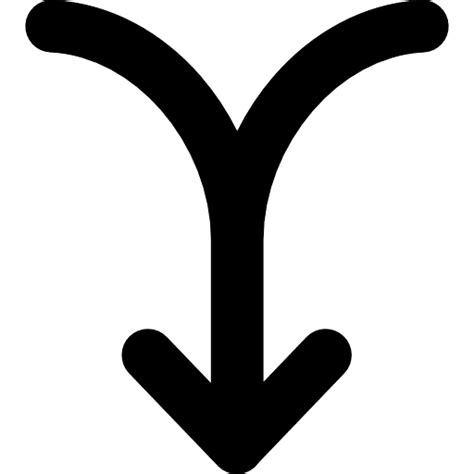 Two Arrows Merging Into One Bold Bottom Icon Svg Vector And Png Free Download Uxwing