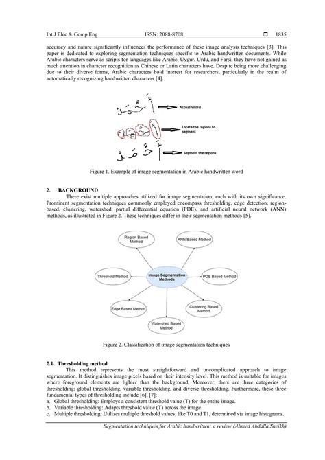 Segmentation Techniques For Arabic Handwritten A Review Pdf