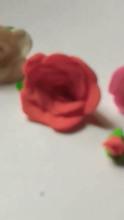 ক্লে আর্ট ইজি গোলাপ ফুল। Clay Art Easy Gulap Rose Youtube