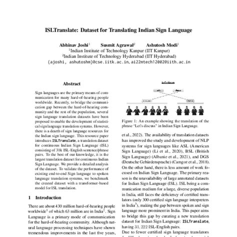 Isltranslate Dataset For Translating Indian Sign Language Acl Anthology