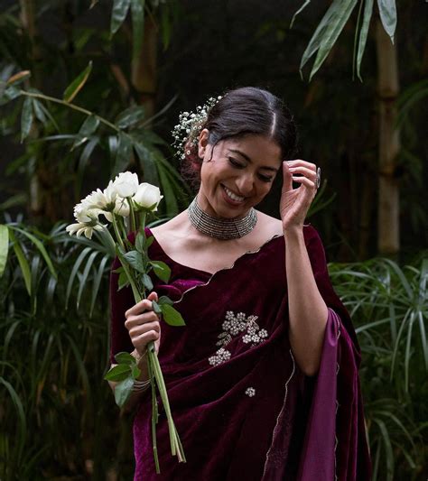 Taasha Luxe Velvet Saree Vaastrastudio