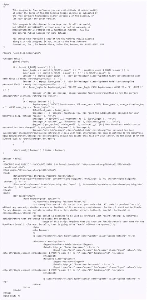 Reset WordPress Admin Password Using Emergency Password Reset Script WebHostingPeople