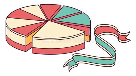 Pie Chart With Ribbon Data Analysis And Business Graph Vector Design Generative Ai Stock Vector
