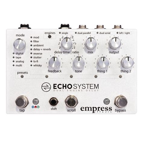 Echosystem Dual Engine Multi Mode Delay Pedal Empress Effects Inc