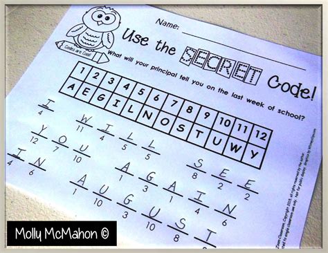 Free Misc Lesson End Of The Year Alpha Numeric Codes The Best Of Teacher Entrepreneurs