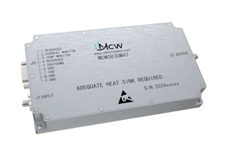 800mhz To 3000mhz Multi Octave High Power Broadband Amplifier 47 Db Gain 50 Watt