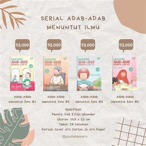 Serial Adab Adab Dalam Menuntut Ilmu By Pustaka Maris