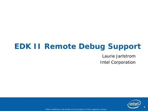 Edk Ii Remote Debug Support Uefi