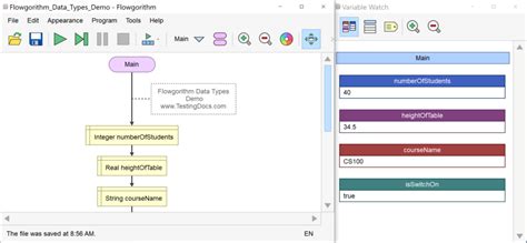 Flowgorithm Data Types