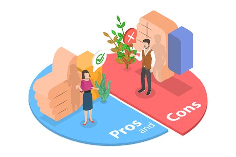 3d Isometric Flat Conceptual Illustration Of Cons And Pros 46858401 Png