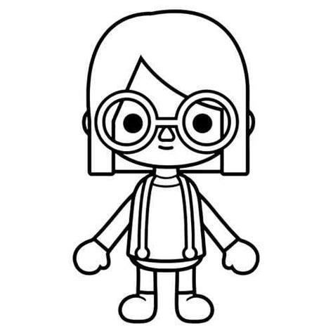 Раскраска Тока Бока девочка в красивой шляпке распечатать или скачать