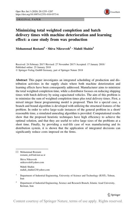 Minimizing Total Weighted Completion And Batch Delivery Times With Machine Deterioration And