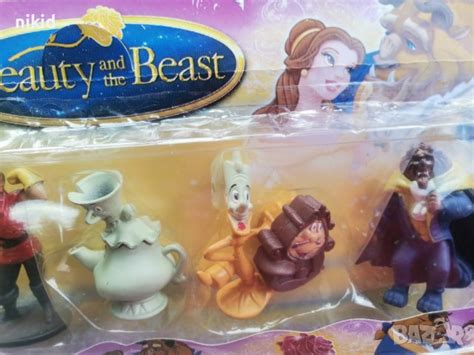 Сет Красавицата и Звяра пластмасови фигурки играчки за игра и украса торта топери в Фигурки в гр