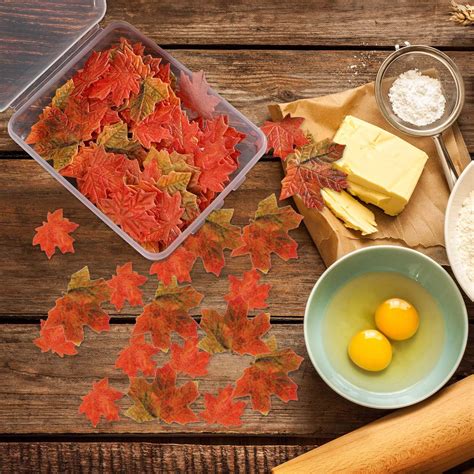 Cupcake Toppers Edible Fall Leaves At Patrick Drago Blog