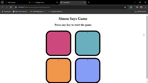 How I Made A Simon Says Game On 100daysofcode Deepesh Kumar Rathore Posted On The Topic