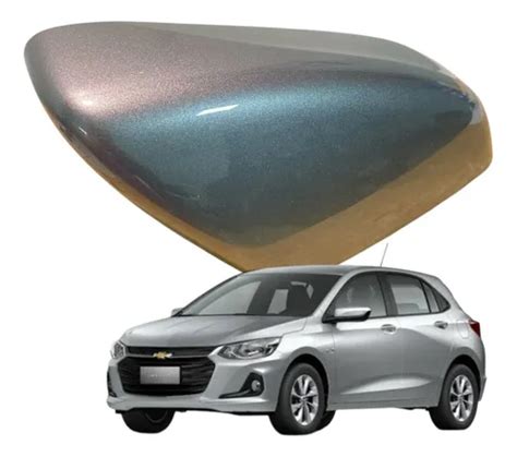 Capa Retrovisor Novo Onix 2020 A Diante Prata Shark Ld Frete Grátis