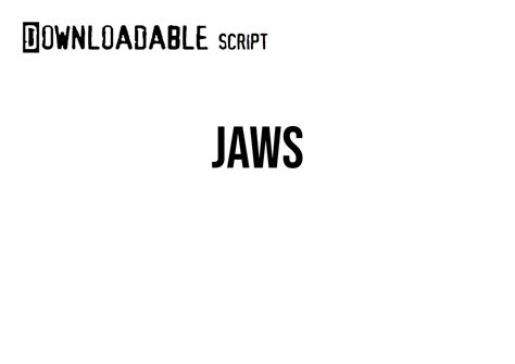 Jaws Script Dragonstudios