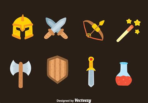Nice Rpg Element Vectors 153821 Vector Art At Vecteezy
