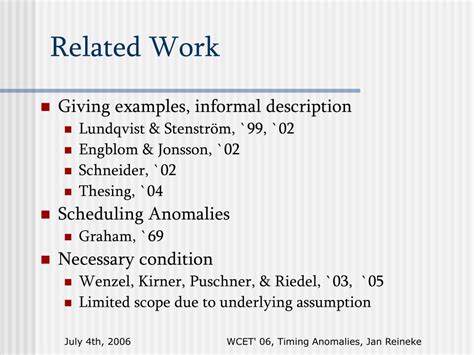 Ppt A Definition And Classification Of Timing Anomalies Powerpoint Presentation Id304482