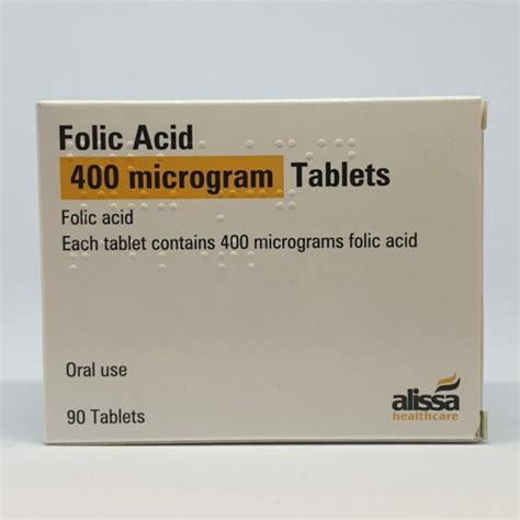 Folic Acid 400 Mcg Tablets 90 Tablets Pregnancy Aid Support Brand