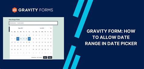 How To Allow Date Range In Gravity Forms Date Picker