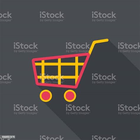 쇼핑 카트 아이콘입니다 긴 그림자를 가진 평면 디자인입니다 개념에 대한 스톡 벡터 아트 및 기타 이미지 개념 고객 구매 Istock