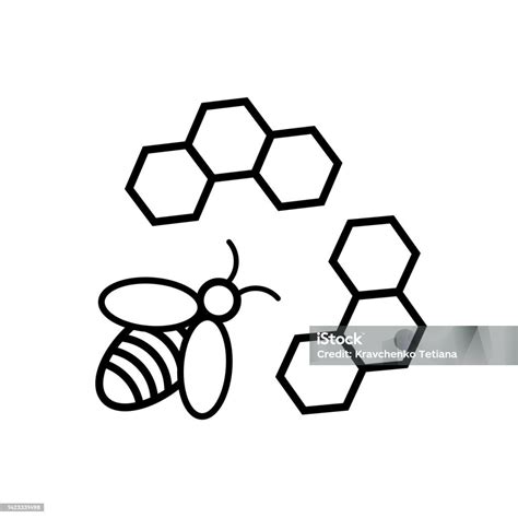 꿀벌 벌집 아이콘입니다 벡터 일러스트레이션 스톡 이미지 프로폴리스 벌 생산물에 대한 스톡 벡터 아트 및 기타 이미지 프로