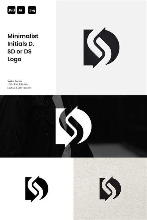 Minimalist Initials D Sd Or Ds Logo A Branding And Logo Template By