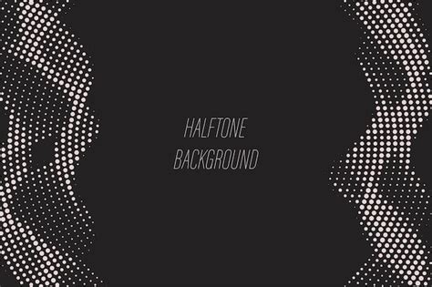 Premium Vector Flowing Dots Particles Wave Pattern Halftone Gradient Curve Shape Background