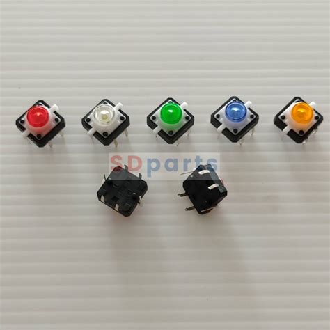 สวิทช์ Tact Switch ปุ่มกด Led กดติด ปล่อยดับ Dip Push Button Switch
