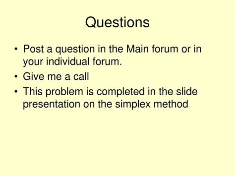Ppt Setting Up The Initial Simplex Tableau And Finding The Pivot Element Powerpoint