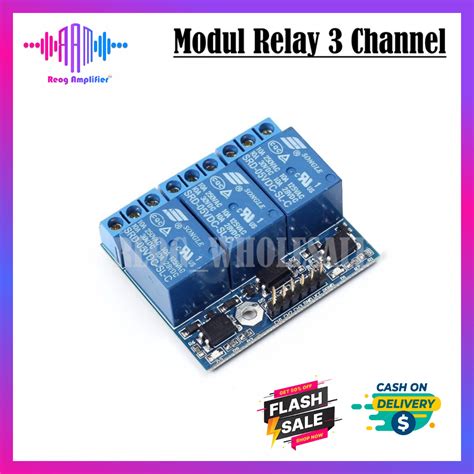 3 Channel Relay Module With Isolation Optocoupler Isolation 3 3V 5V Signal Shopee Malaysia