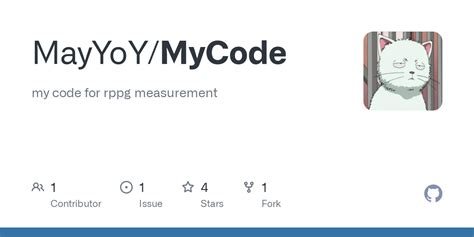 github mayyoy mycode my code for rppg measurement