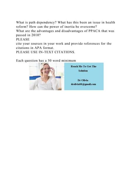 What Is Path Dependency What Has This Been An Issue In Health Refordocx Books And Literature