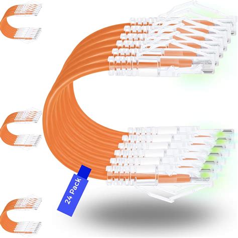 Rapink Patch Cables Cat6 Cat6a 05ft 24 Pack Slim Cat6a Ethernet