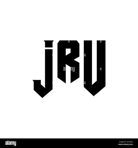 Jru Letter Logo Design For Technology Company Jru Logo Design Black And White Color Combination
