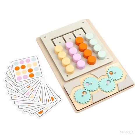 Puzzle Coulissant En Bois Jeu De Couleurs éducatif Précoce Avec 12