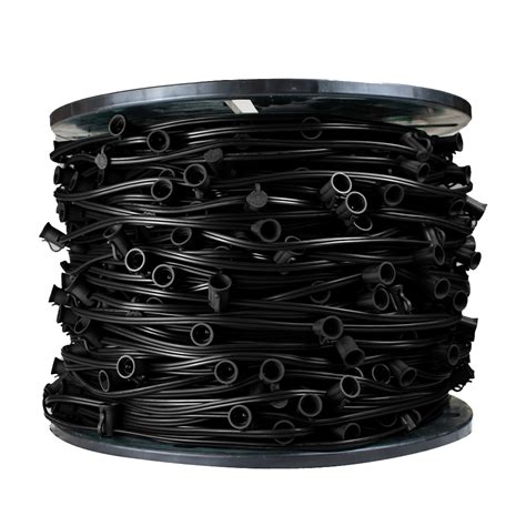 C7 Stringer 1000ft 12 Spacing Black Christmas Light Supplies C7 Stringer 1000ft 12 Spacing Black Christmas Light Supplies