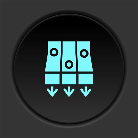 Dark Button Icon Mass Production Conveyor Button Banner Round Badge Interface For Application